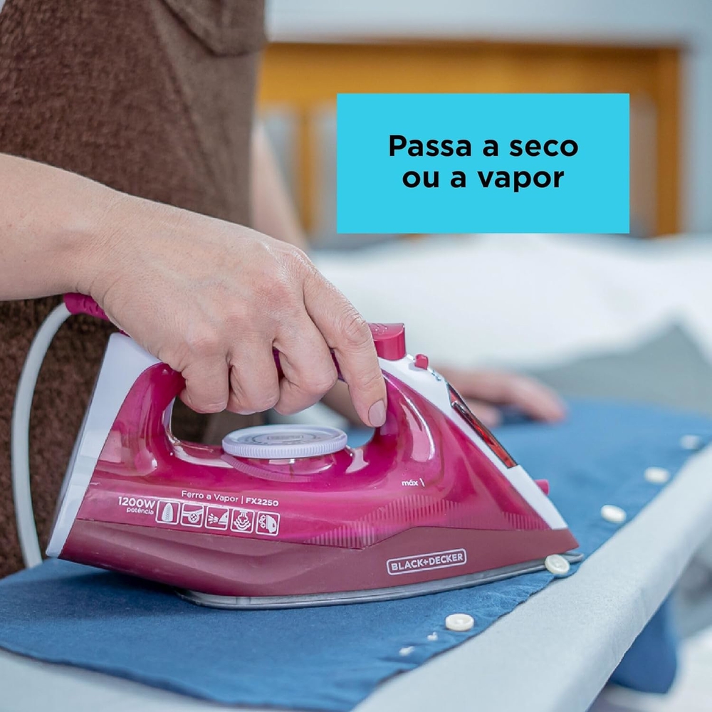Ferro a Vapor 1200W FX2250 - Black & Decker - Casa Joka