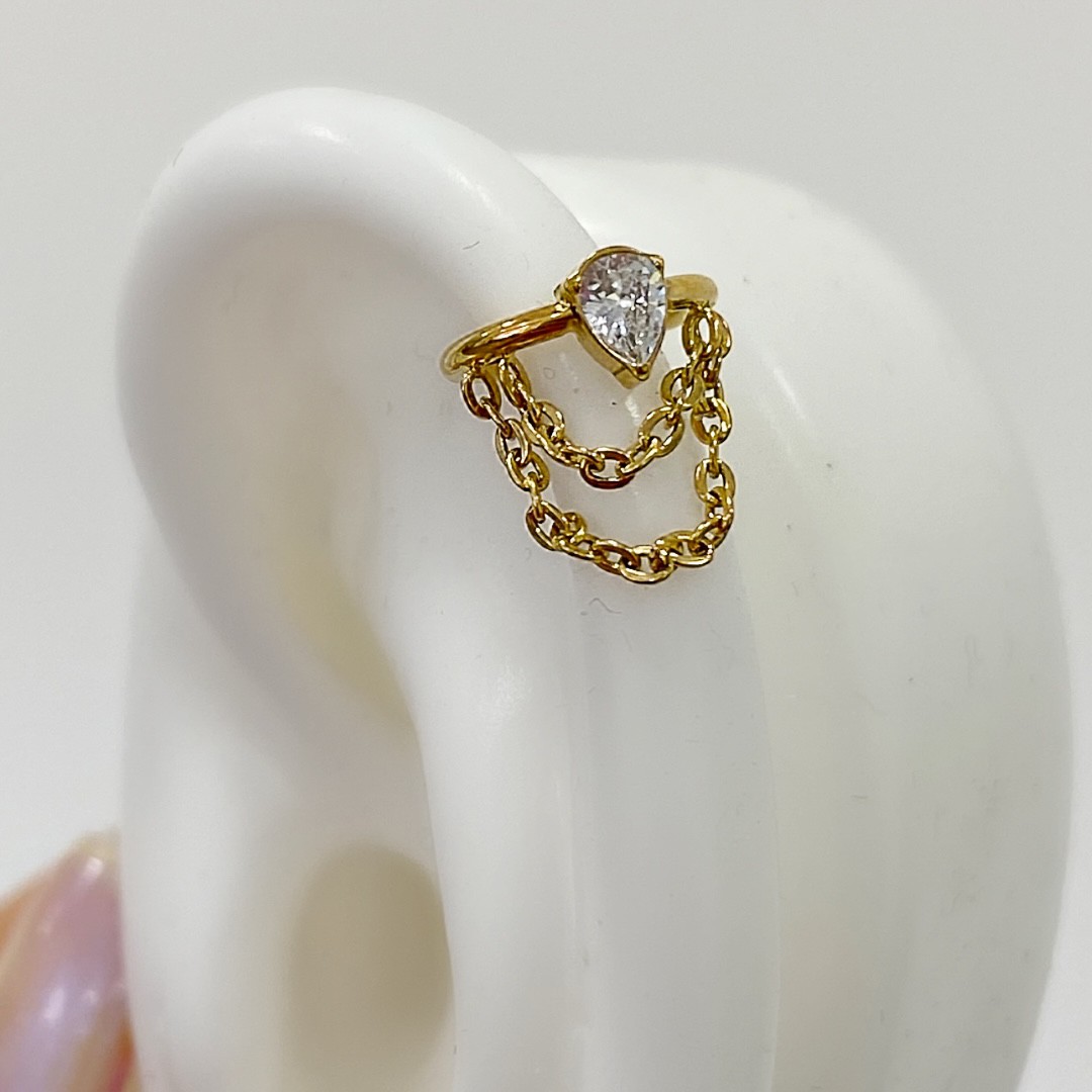 ARGOLA TITÂNIO GOTA CORRENTINHA CLICKER - I Love Piercing - Loja Online ...