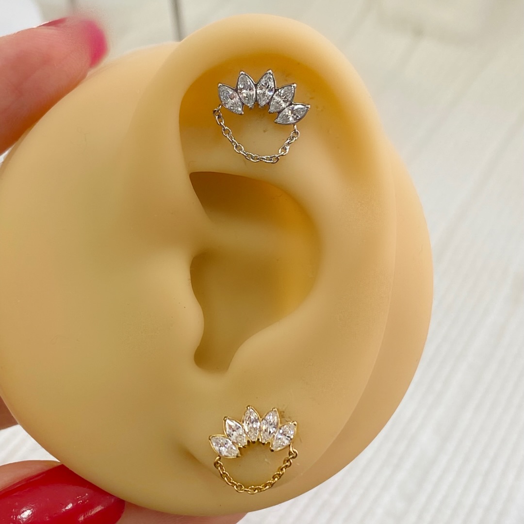 LABRET AÇO 5 NAVETES CORRENTINHA - I Love Piercing - Loja Online de ...