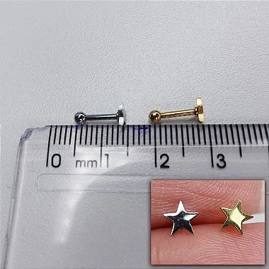 MICROBELL RETO AÇO ESTRELA LISA - I Love Piercing - Loja Online de ...