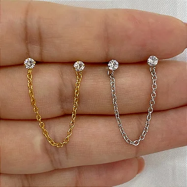 MICROBELL RETO AÇO DUO CORRENTINHA - I Love Piercing - Loja Online de ...