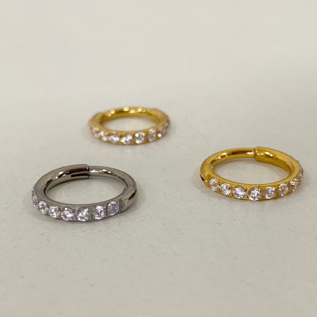 ARGOLA AÇO HÉLIX CRISTAIS CLICKER - I Love Piercing - Loja Online de ...