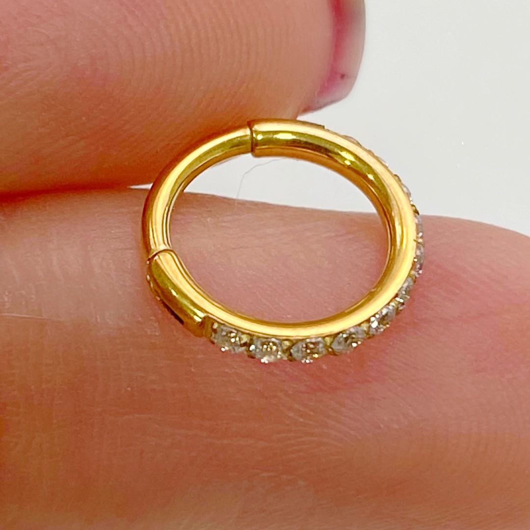 ARGOLA AÇO HÉLIX CRISTAIS CLICKER - I Love Piercing - Loja Online de ...