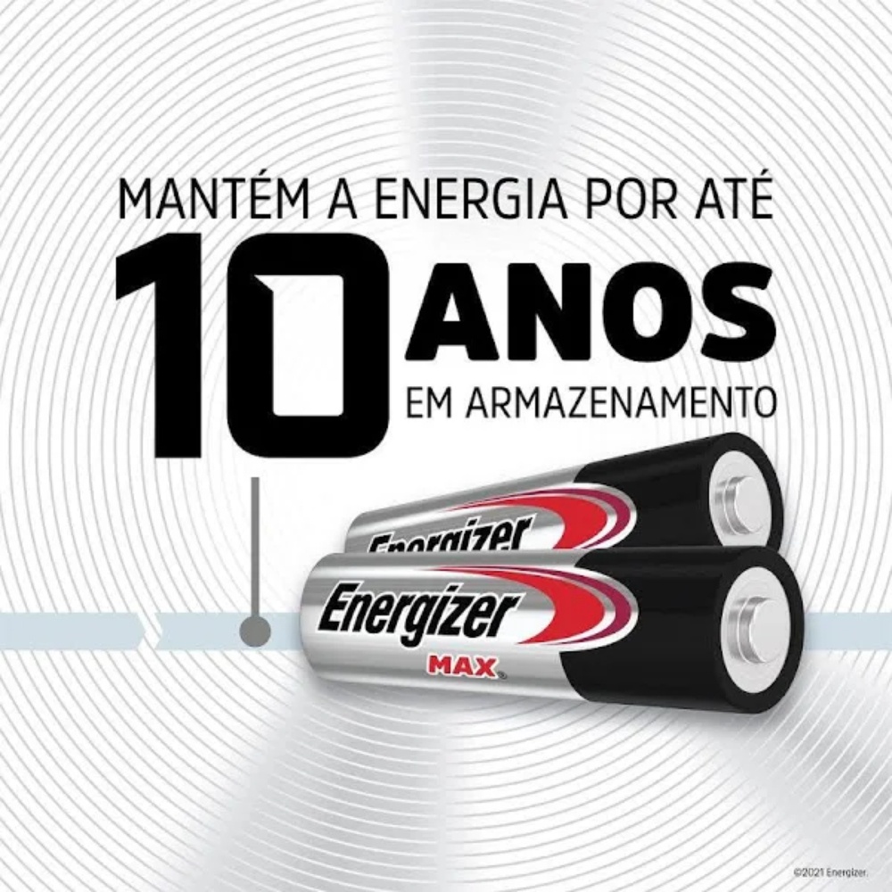 Pilha Alcalina Energizer Max Aa2 - Pequena - 2 Pilhas - Alta Qualidade ...