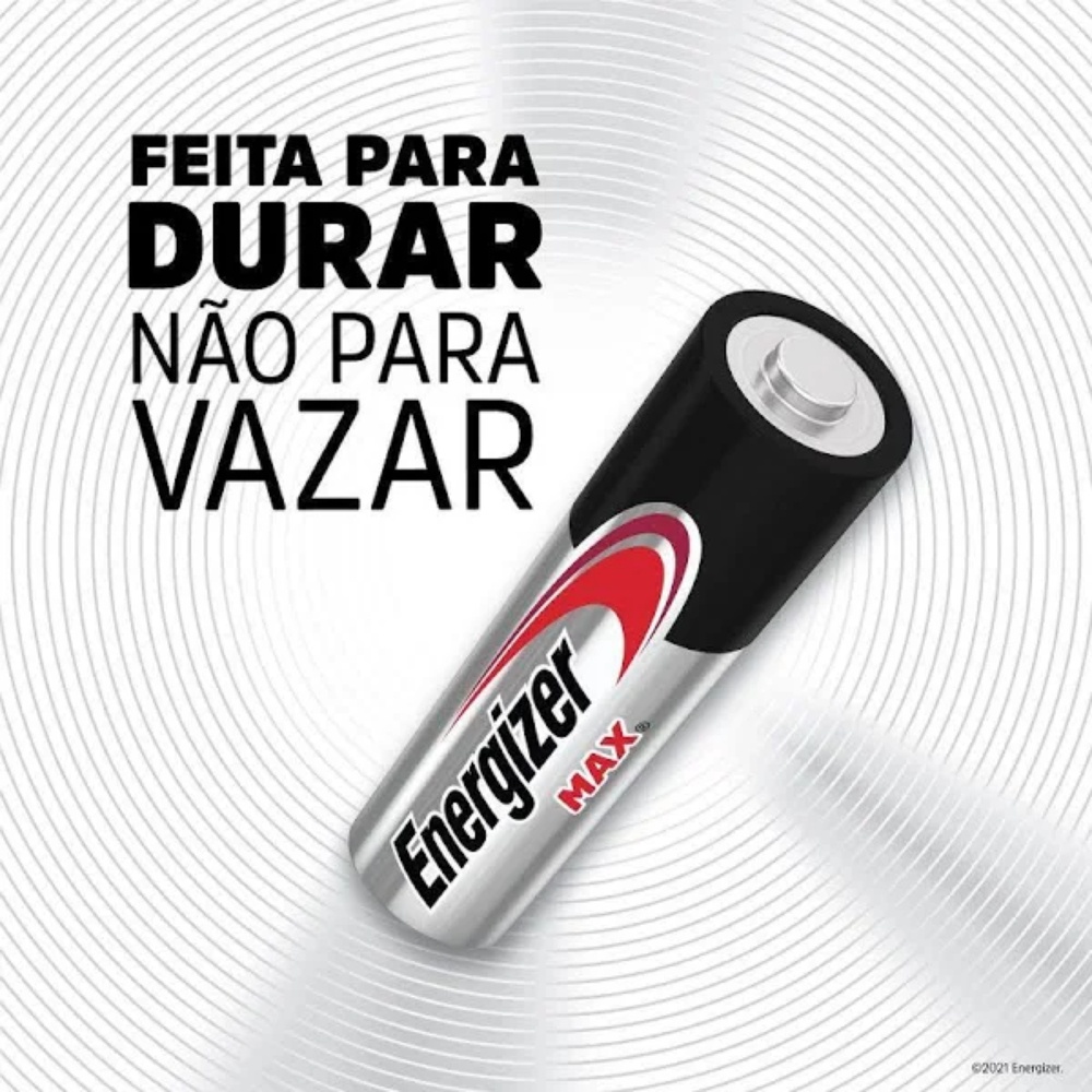 Pilha Alcalina Energizer Max Aa2 - Pequena - 2 Pilhas - Alta Qualidade ...