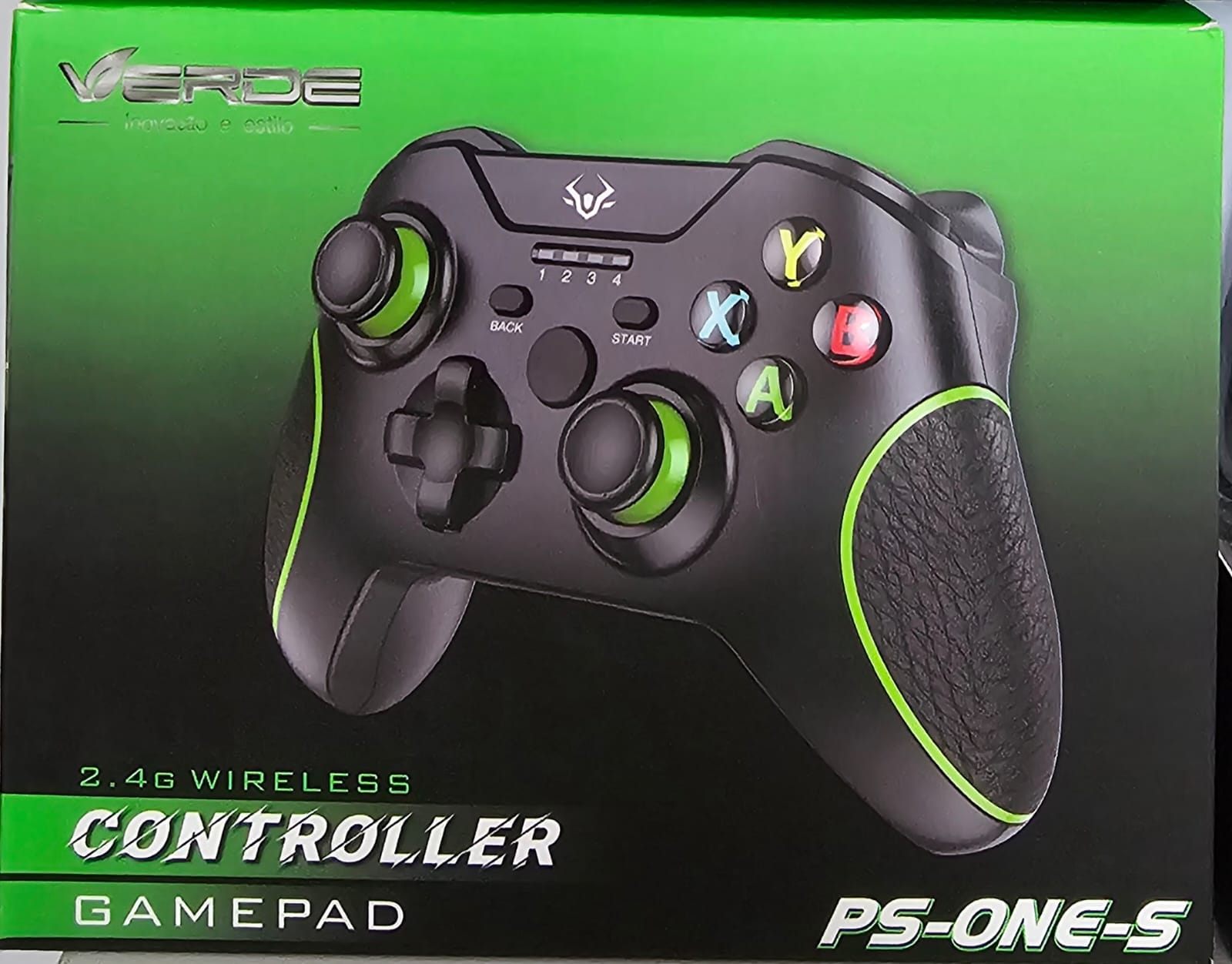 Controle Verde 2.4g Ps One S Pc Troco Jogo Sudoeste