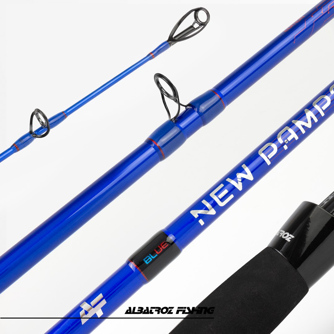Vara New Pampo Blue 2,40m Limited Edition P/ Carretilha Albatroz 50Lbs ...