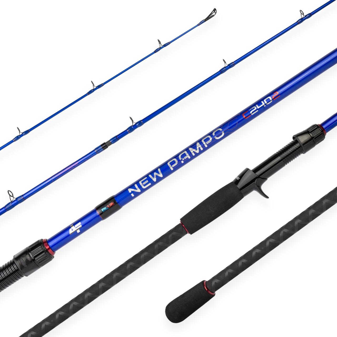 Vara New Pampo Blue 2,40m Limited Edition P/ Carretilha Albatroz 50Lbs ...