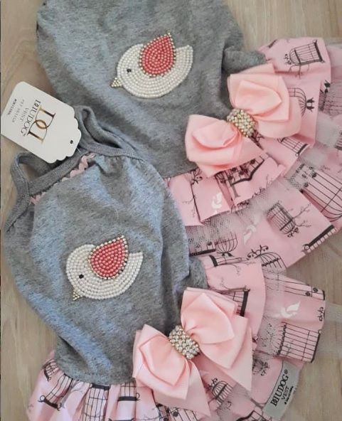 Vestido para cachorra Passarinho Gaiola DuDog - Keypetstore moda ...