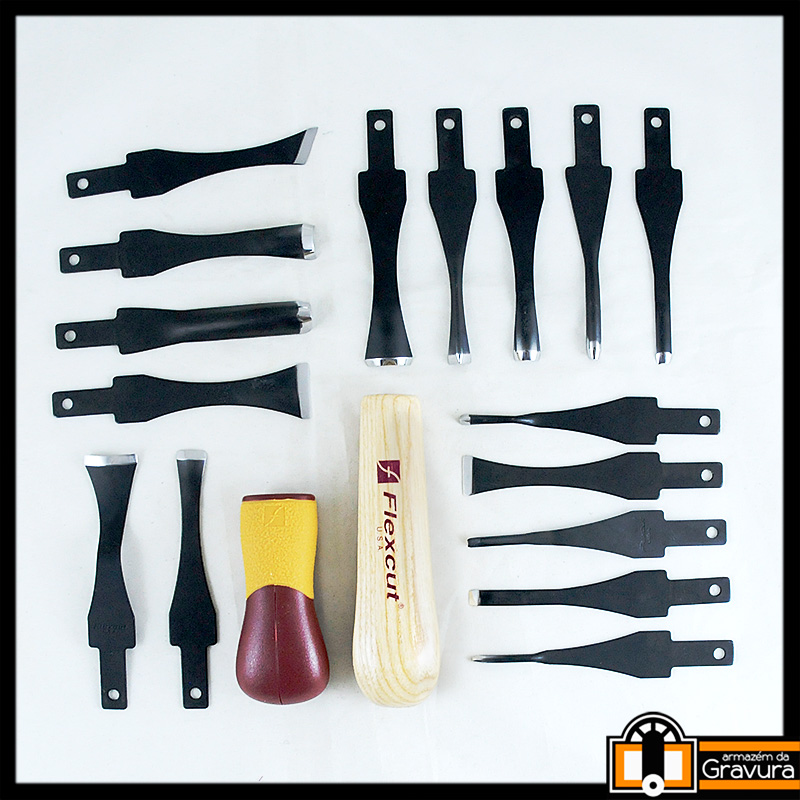 Jogo de 21 ferramentas Deluxe para entalhe e escultura FlexCut (SK108 ...