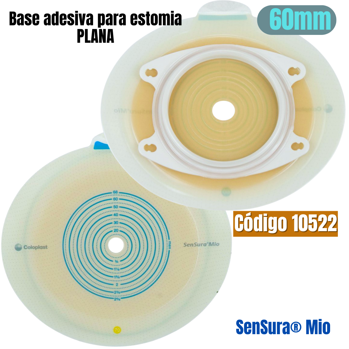 Base Adesiva SenSura Mio Plana para Ostomia Sistema 2 Peças Coloplast ...