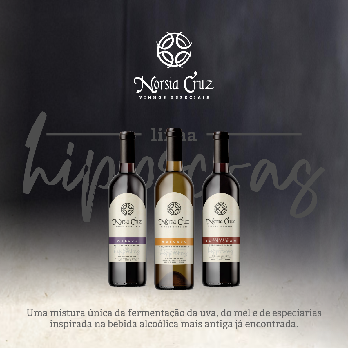 Merlot 750ml - Hippocras - Norsia Cruz - LOJA | Norseman Hidromel em ...