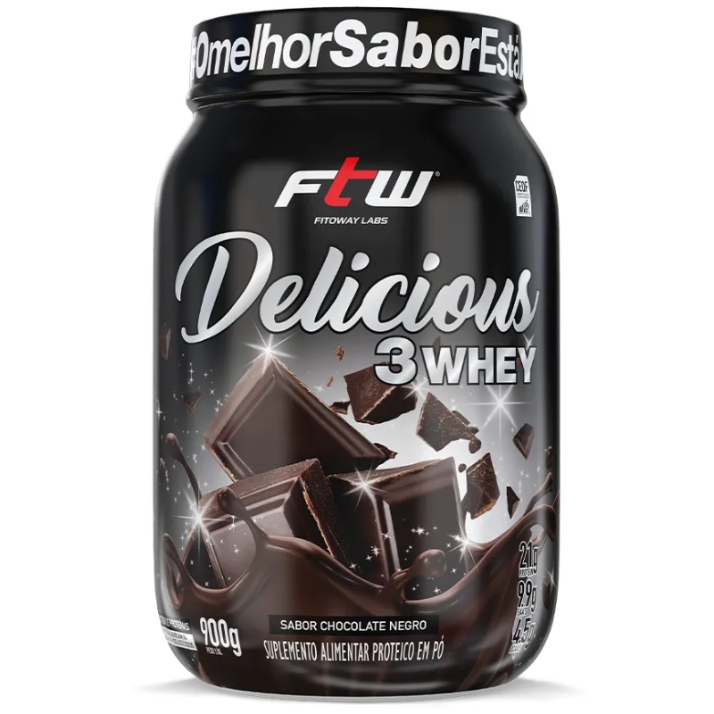 Whey Protein 3W Delicious Proteína (900g) FTW - B2S DISTRIBUIDORA
