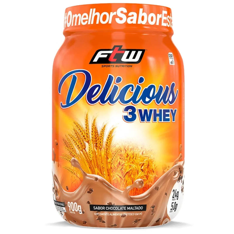 Whey Protein 3W Delicious Proteína (900g) FTW - B2S DISTRIBUIDORA