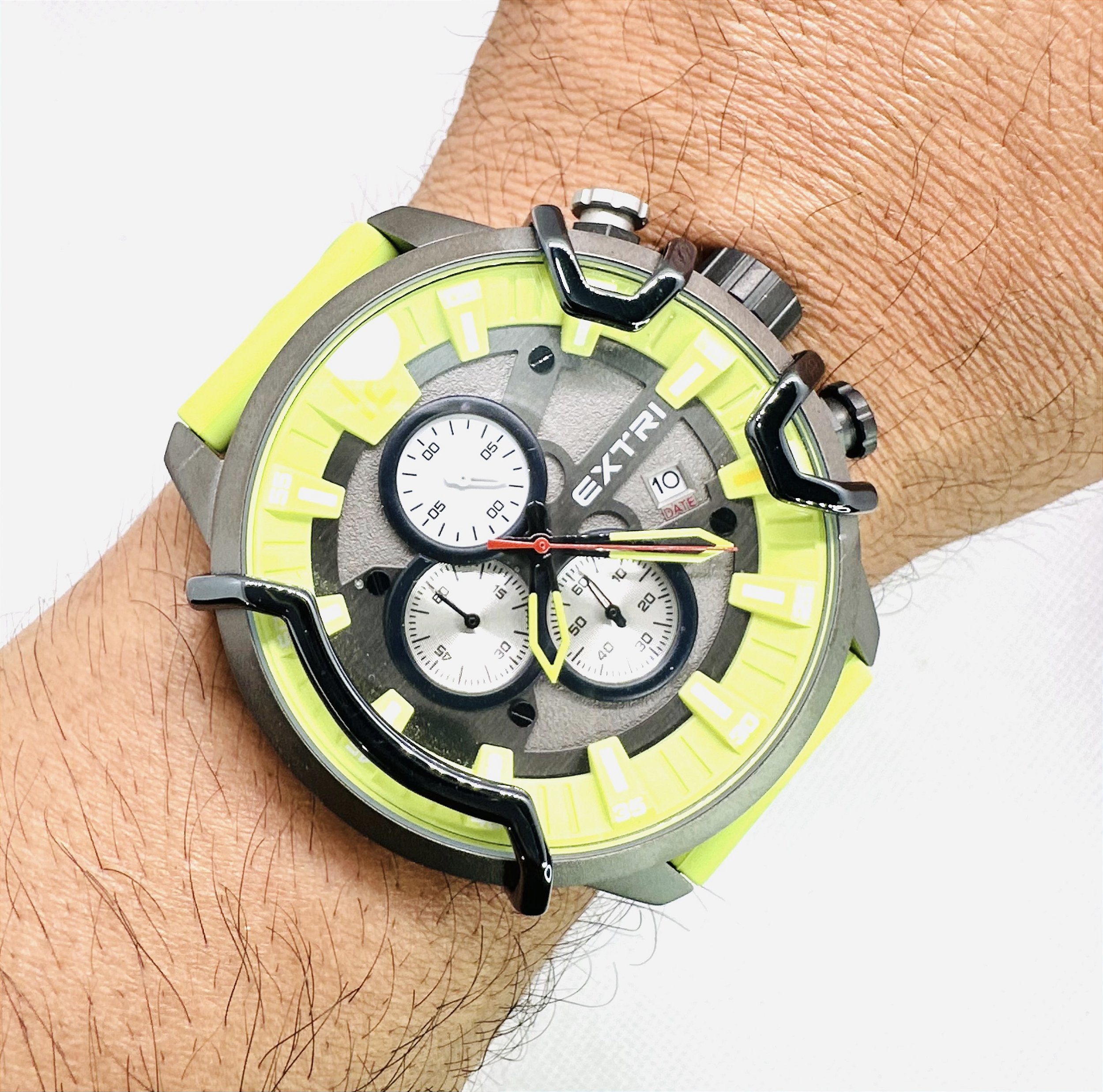 Relógio Linha original Extri X6054 Pulseira de borracha a prova d’água 40m - VMAX ATACADO