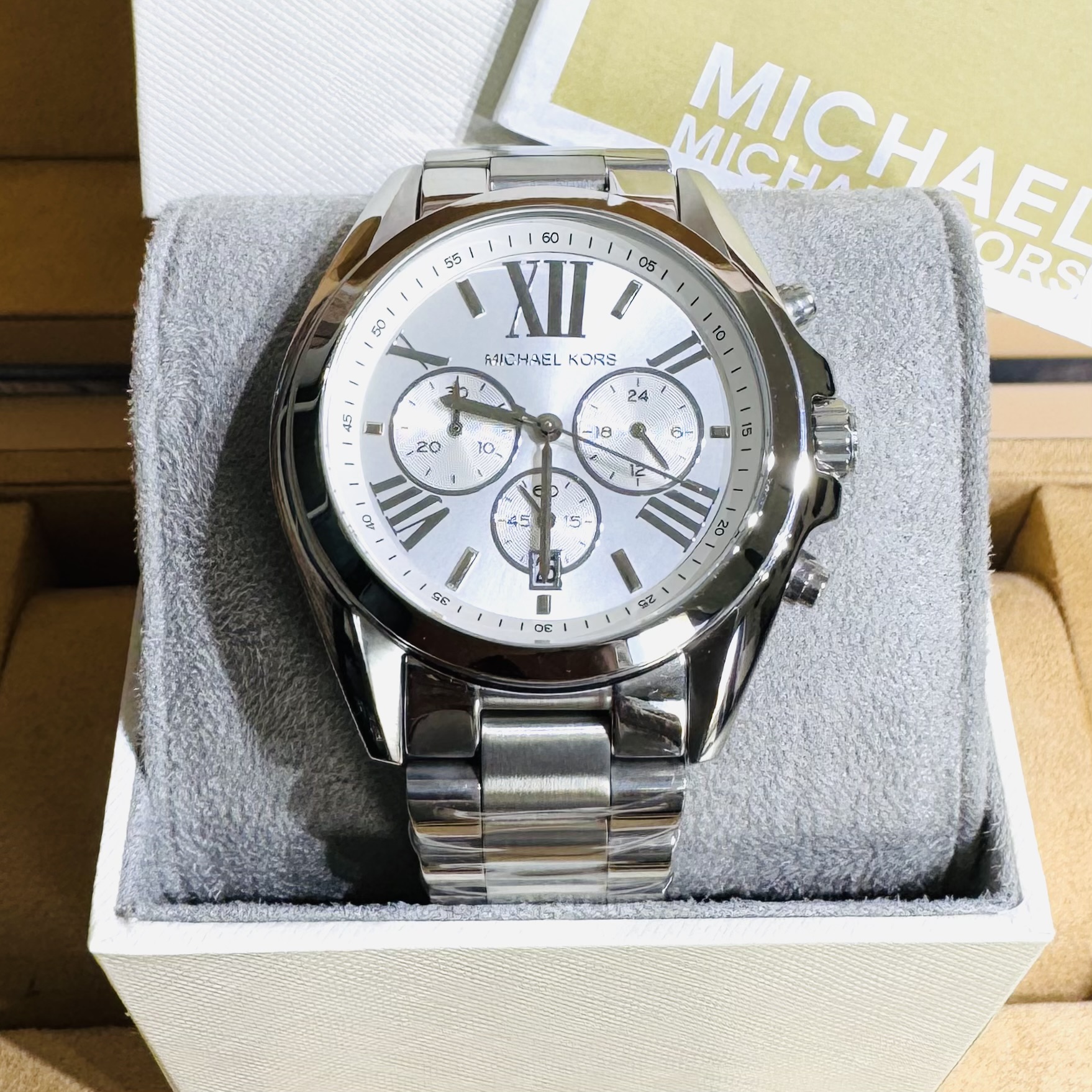 Relógio masculino Linha Premium Michael Kors Bradshaw Blue Pulseira de ...