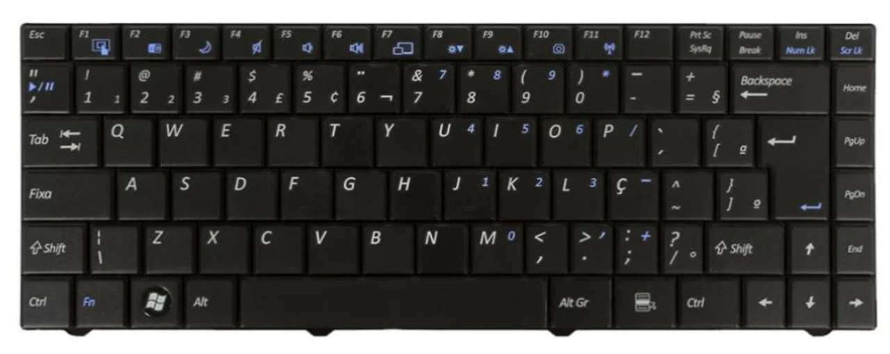 Teclado para notebook CCE Win D45L | Preto ABNT2 | Atacadão das Fontes ...