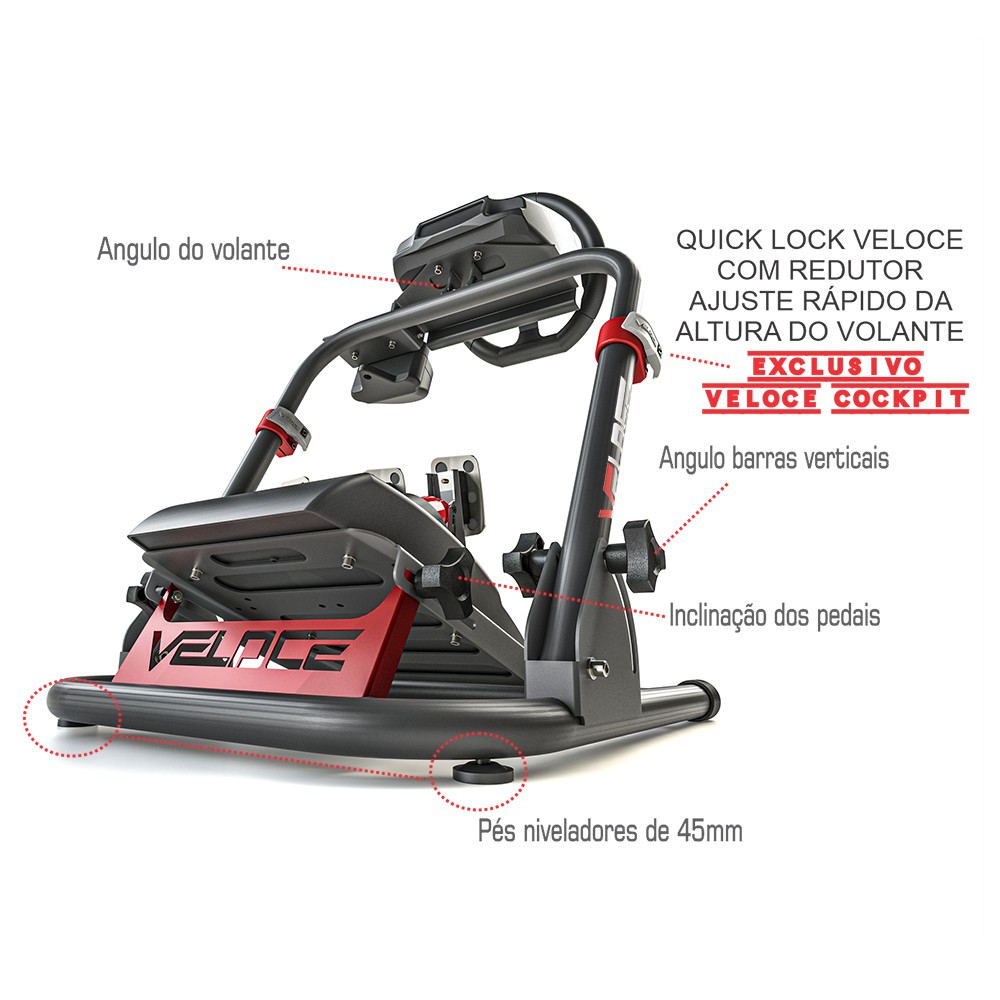 VELOCE V3 - Suporte para volantes. Compatível com Logitech, Fanatec e ...