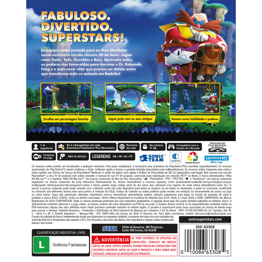Sonic Superstars PS5 - Cadê Meu Jogo
