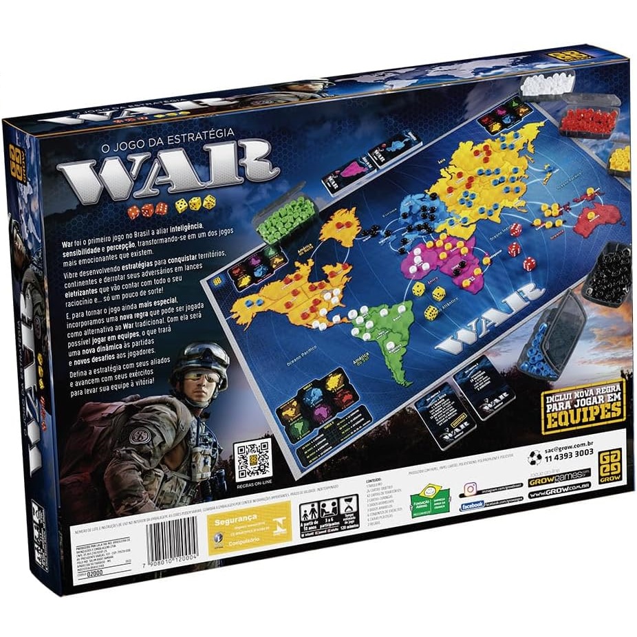Jogo de Tabuleiro War Grow - Cadê Meu Jogo