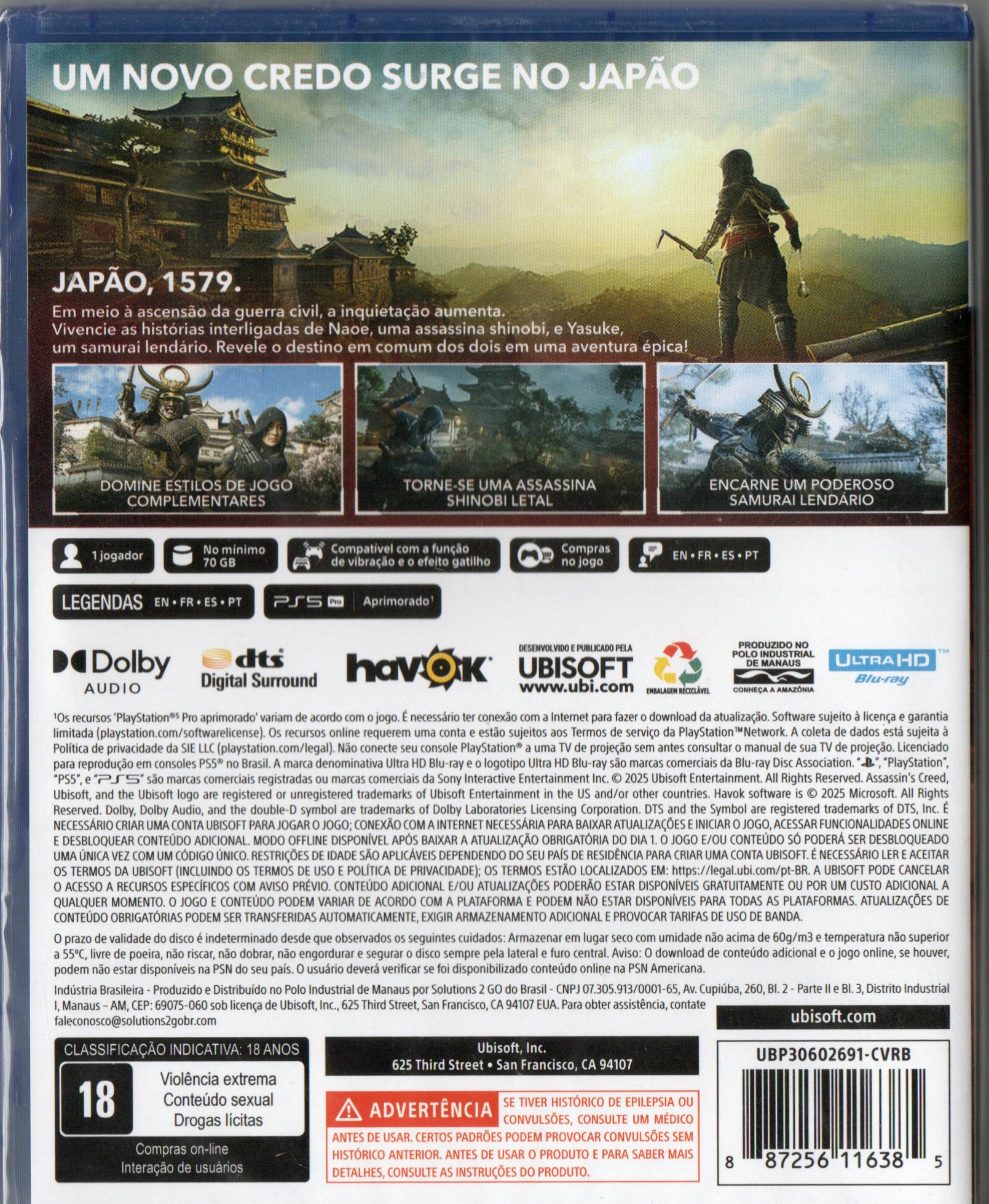 Assassin's Creed Shadows PS5 - Cadê Meu Jogo