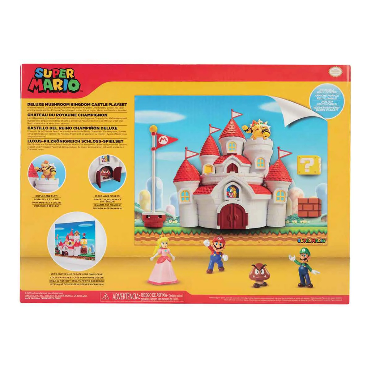 Playset Super Mario Castelo Deluxe do Reino Cogumelo - Cadê Meu Jogo