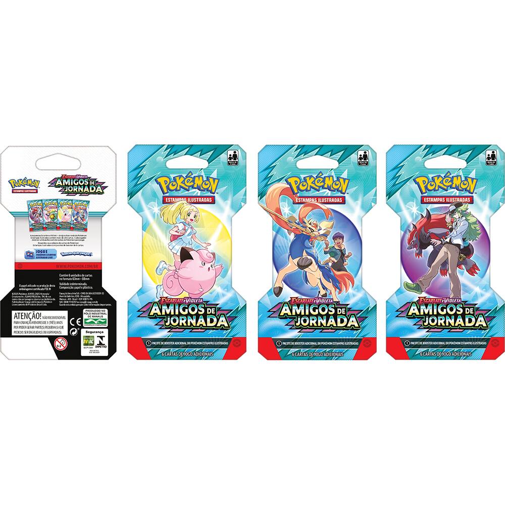 Booster Pokémon Escarlate e Violeta 9 Amigos de Jornada com 6 unidades ...