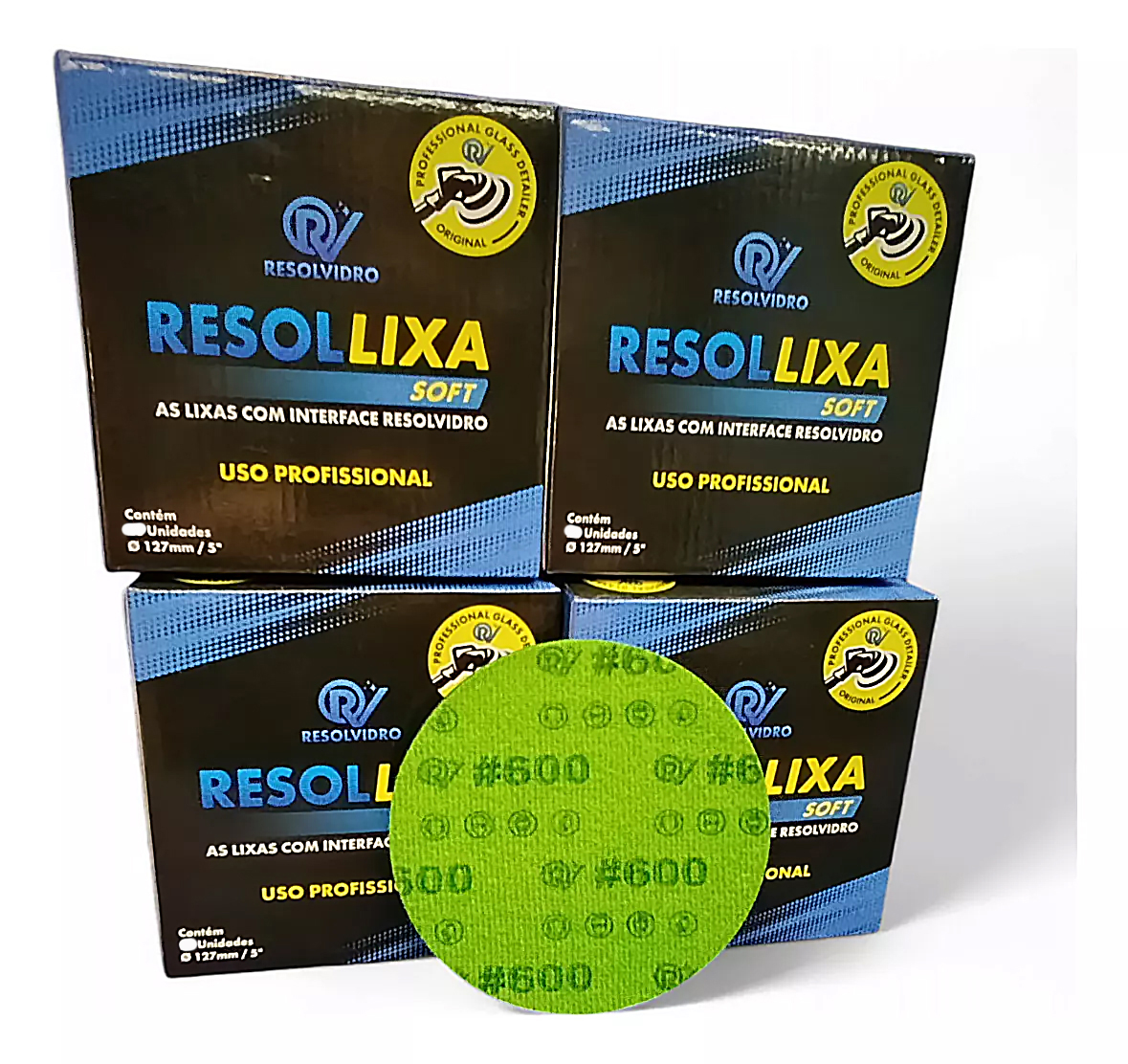 Kit De Lixas Para Polimento De Vidro Resolvidro 5 Polegadas - Euro ...