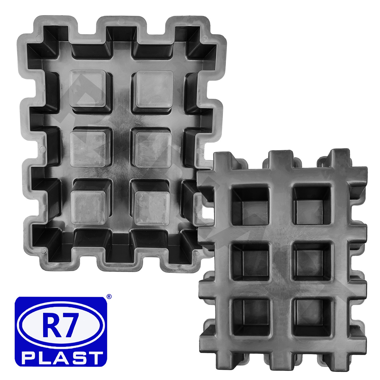 KIT C/ 5 UNIDADES, FORMA PLÁSTICA (R$53,79 UND) CONCREGRAMA 33x43x7cm - R7 PLAST - FORMAS ...