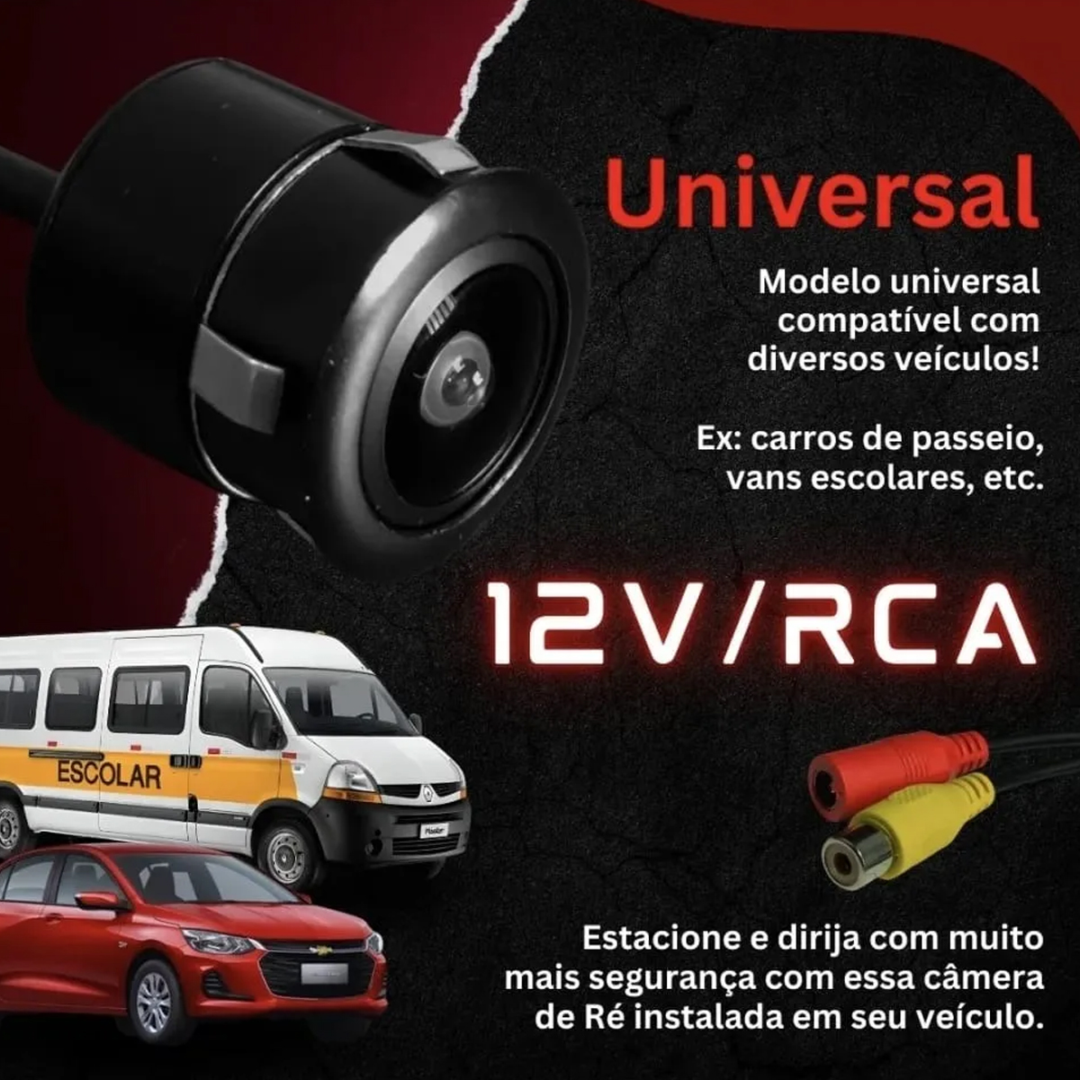 Câmera Ré Borboleta Estacionamento FullHd 160° 1080p Uppertech - TOPS ...