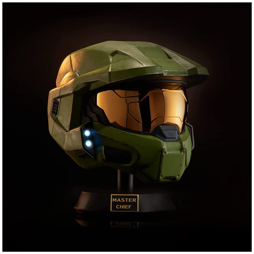 Capacete Master Chief Halo c/ Suporte e Luzes LED Escala 1:1 - Game ...