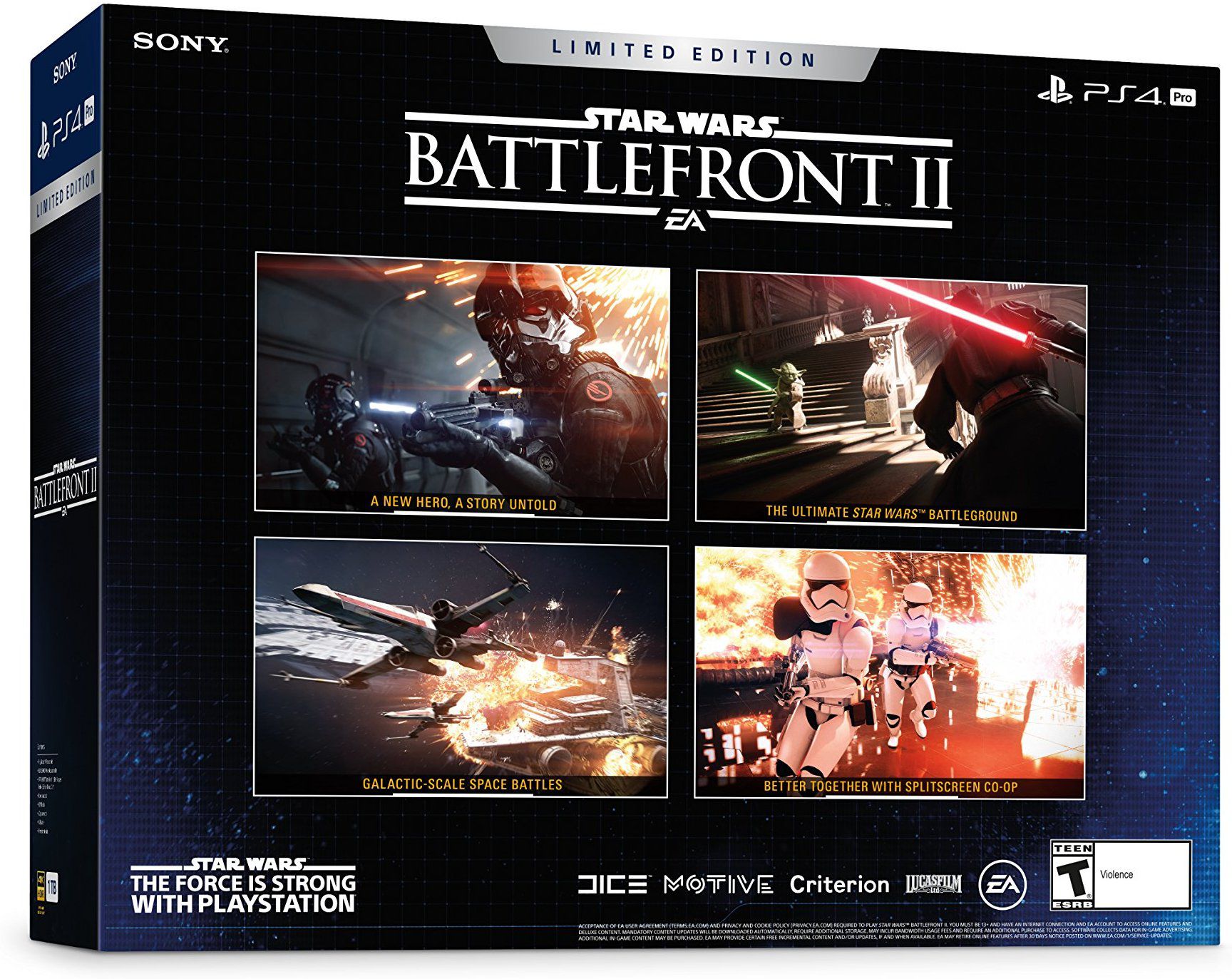PlayStation 4 Pro 1TB Limited Console Star Wars Battlefront 2 - Game ...