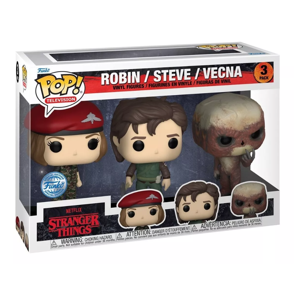 Funko Pop Stranger Things 3-Pack Robin Steve Vecna Special Edition ...