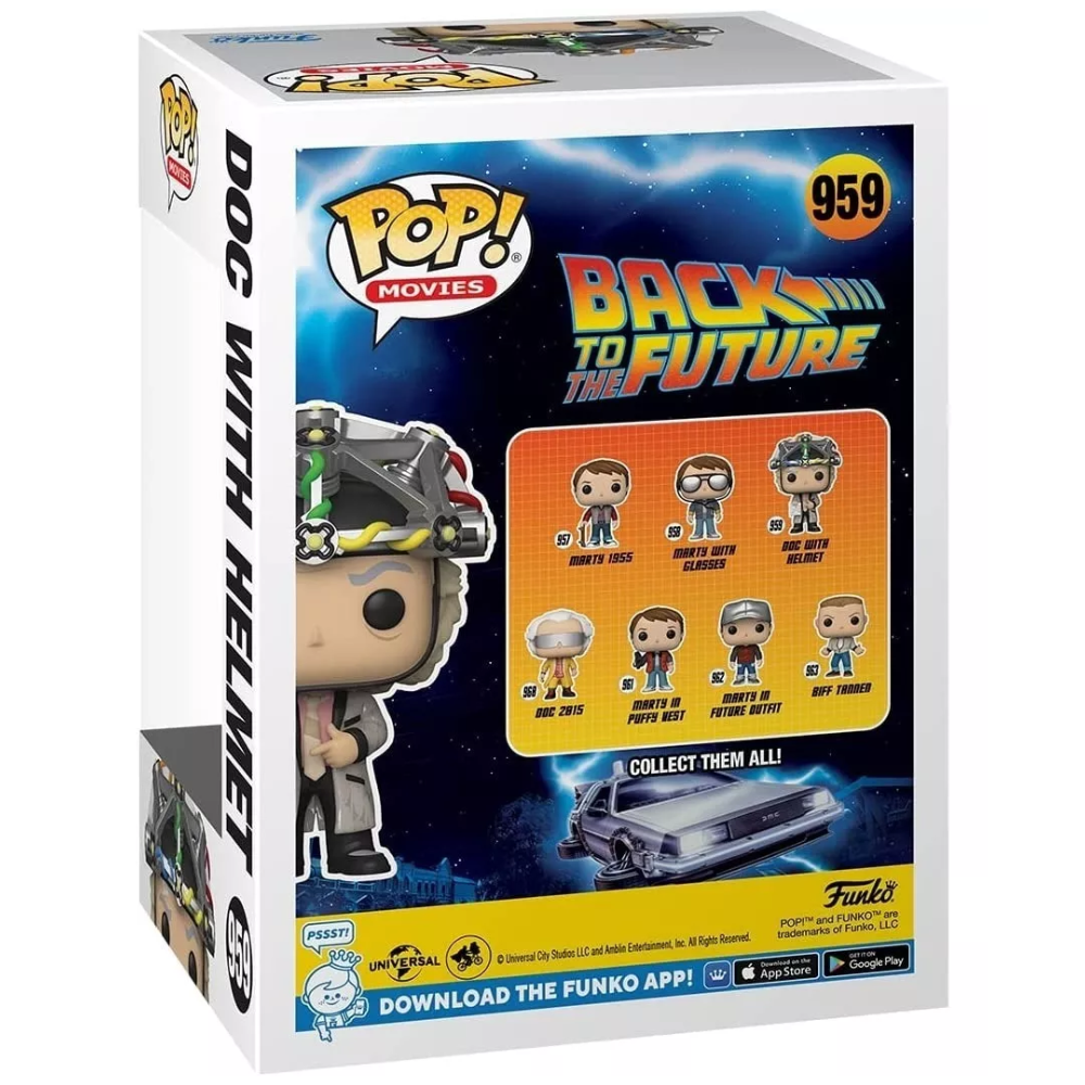 Funko Pop Back To The Future 959 Doc w/ Helmet Glows in Dark - Game ...