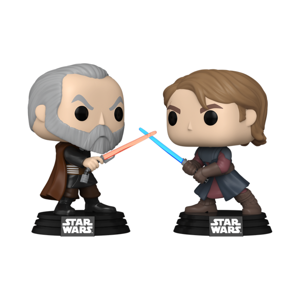 Funko Pop Star Wars Count Dooku vs Anakin 2-Pack Exclusive - Game Games ...