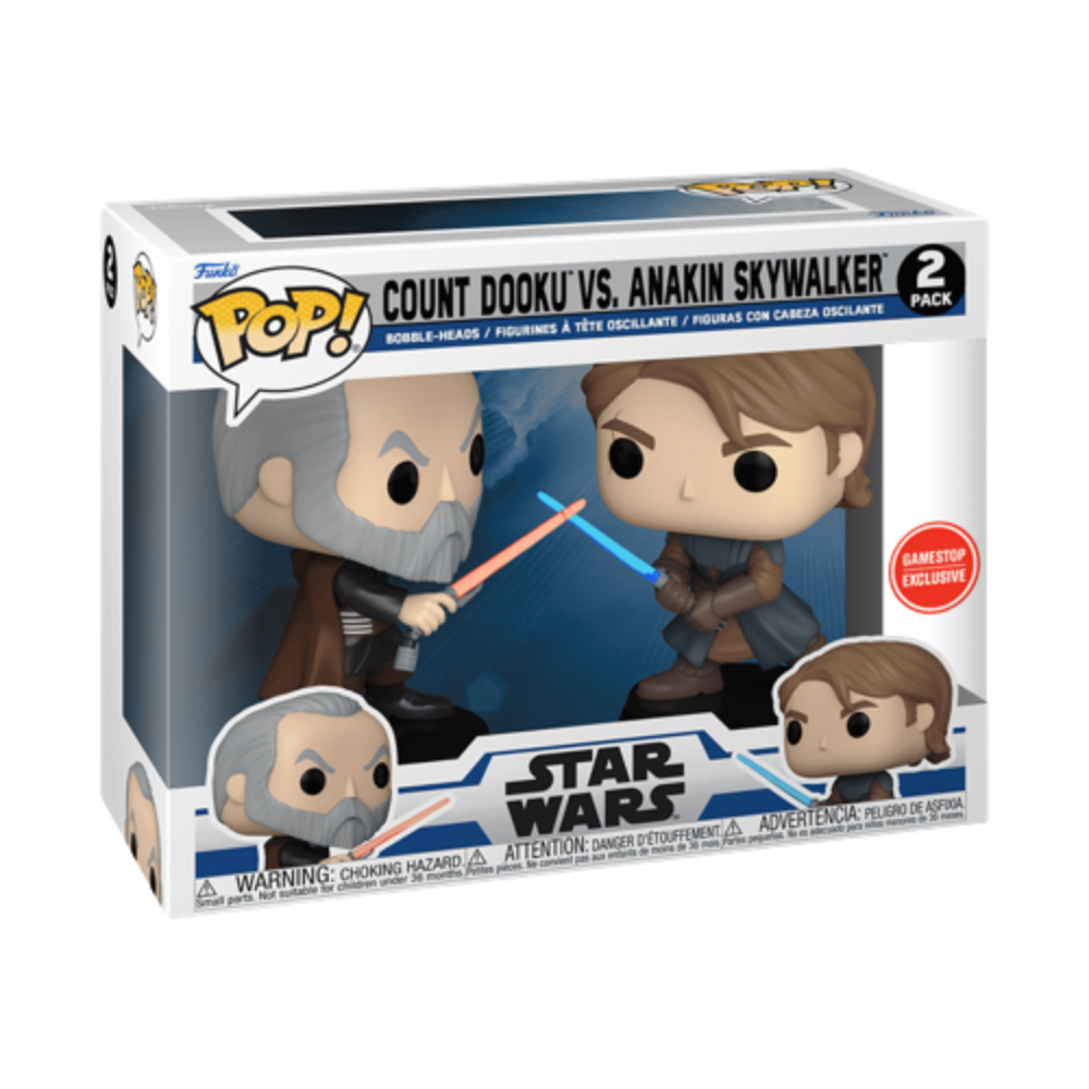 Funko Pop Star Wars Count Dooku vs Anakin 2-Pack Exclusive - Game Games ...