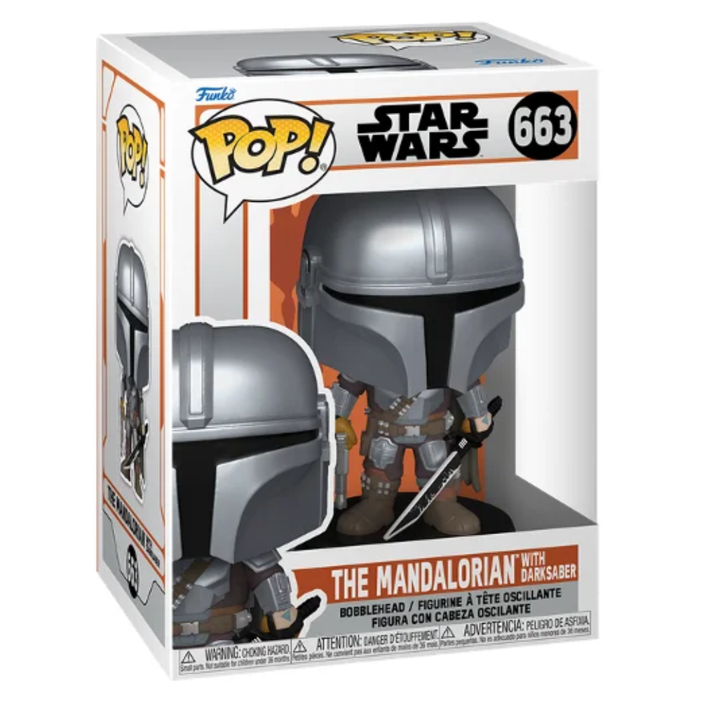 Funko Pop Star Wars The Mandalorian 663 Mando with Darksaber - Game ...