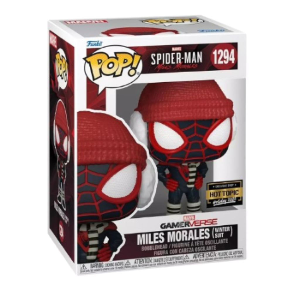 Funko Pop Marvel Spider-Man 1294 Miles Morales Winter Suit - Game Games ...