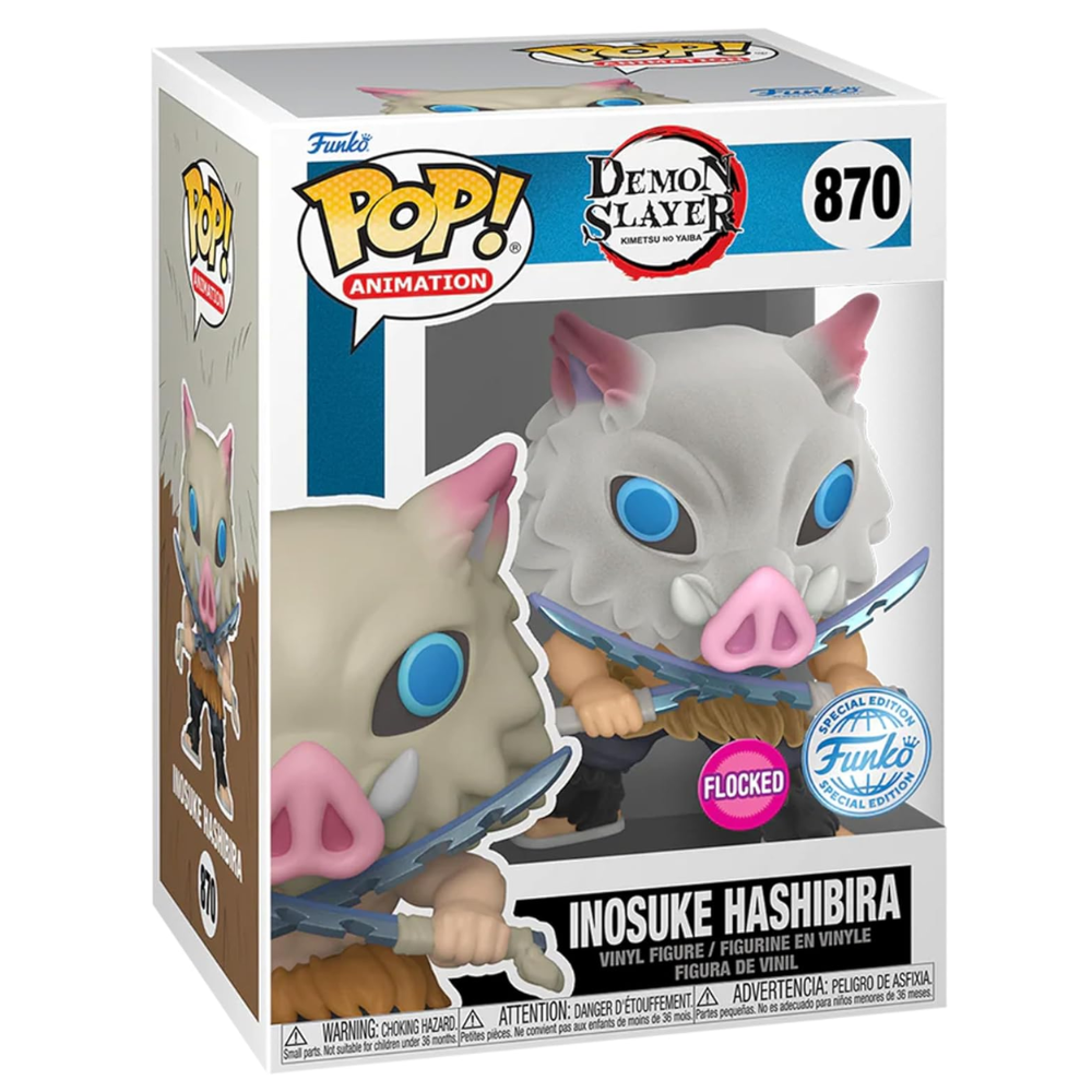 Funko Pop Demon Slayer 870 Inosuke Hashibira Flocked - Game Games - A ...