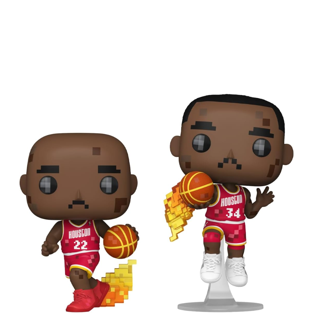 Funko Pop NBA JAM Clyde Drexler and Hakeem Olajuwon Rockets 2-Pack ...