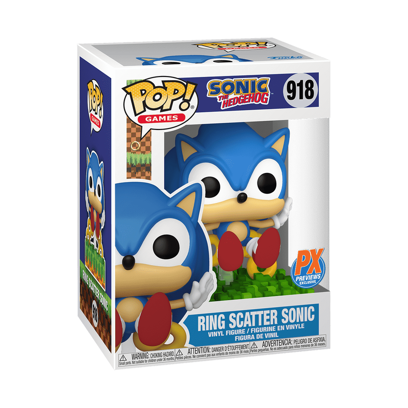 Funko Pop Sonic The Hedgehog 918 Ring Scatter Sonic - Game Games - A ...