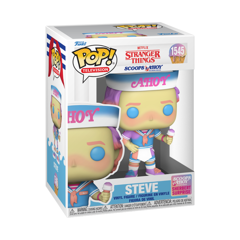 Funko Pop Stranger Things 1545 Steve (Scoops Ahoy) - Game Games - A ...