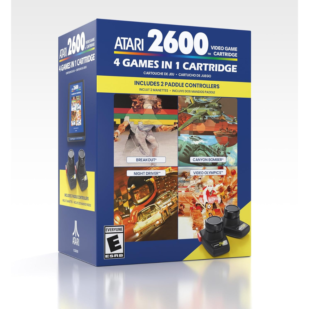 Kit 4 in 1 Game Cartridge w/ Paddle Pack Atari 2600+ - Game Games - A ...