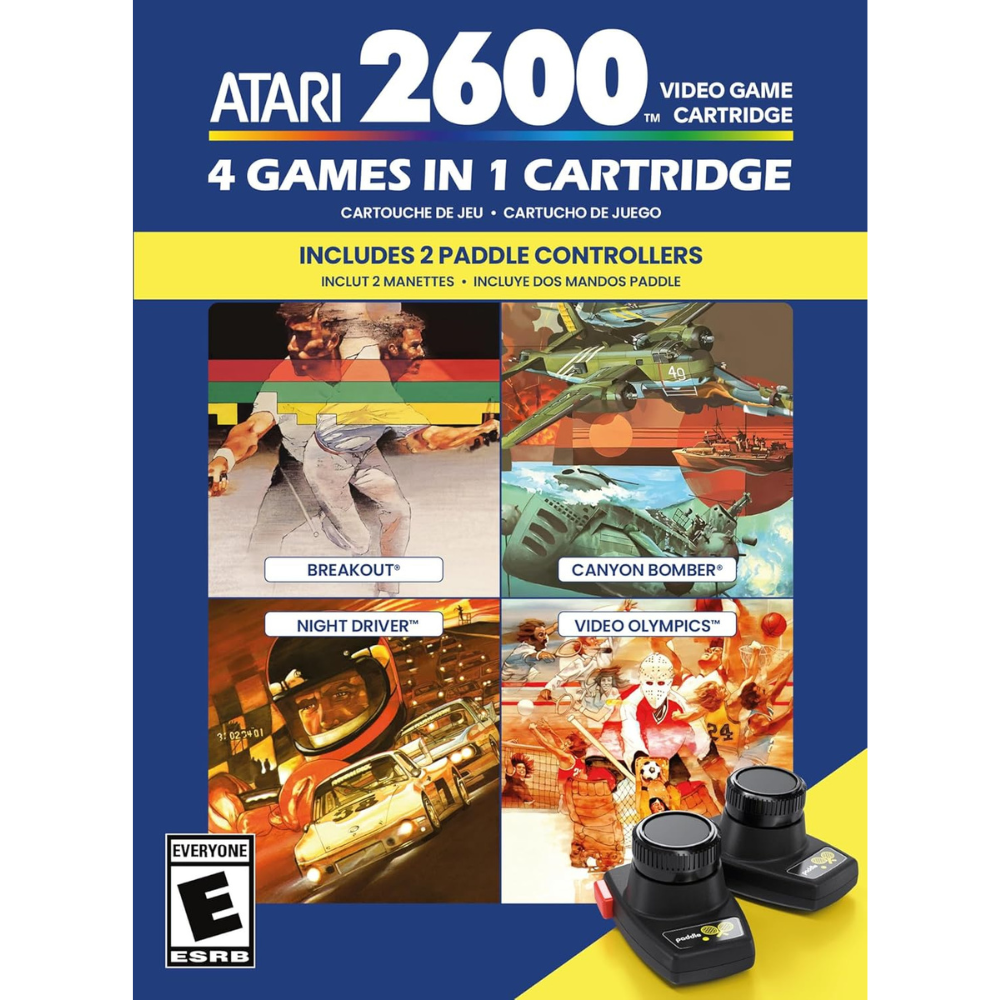 Kit 4 in 1 Game Cartridge w/ Paddle Pack Atari 2600+ - Game Games - A ...