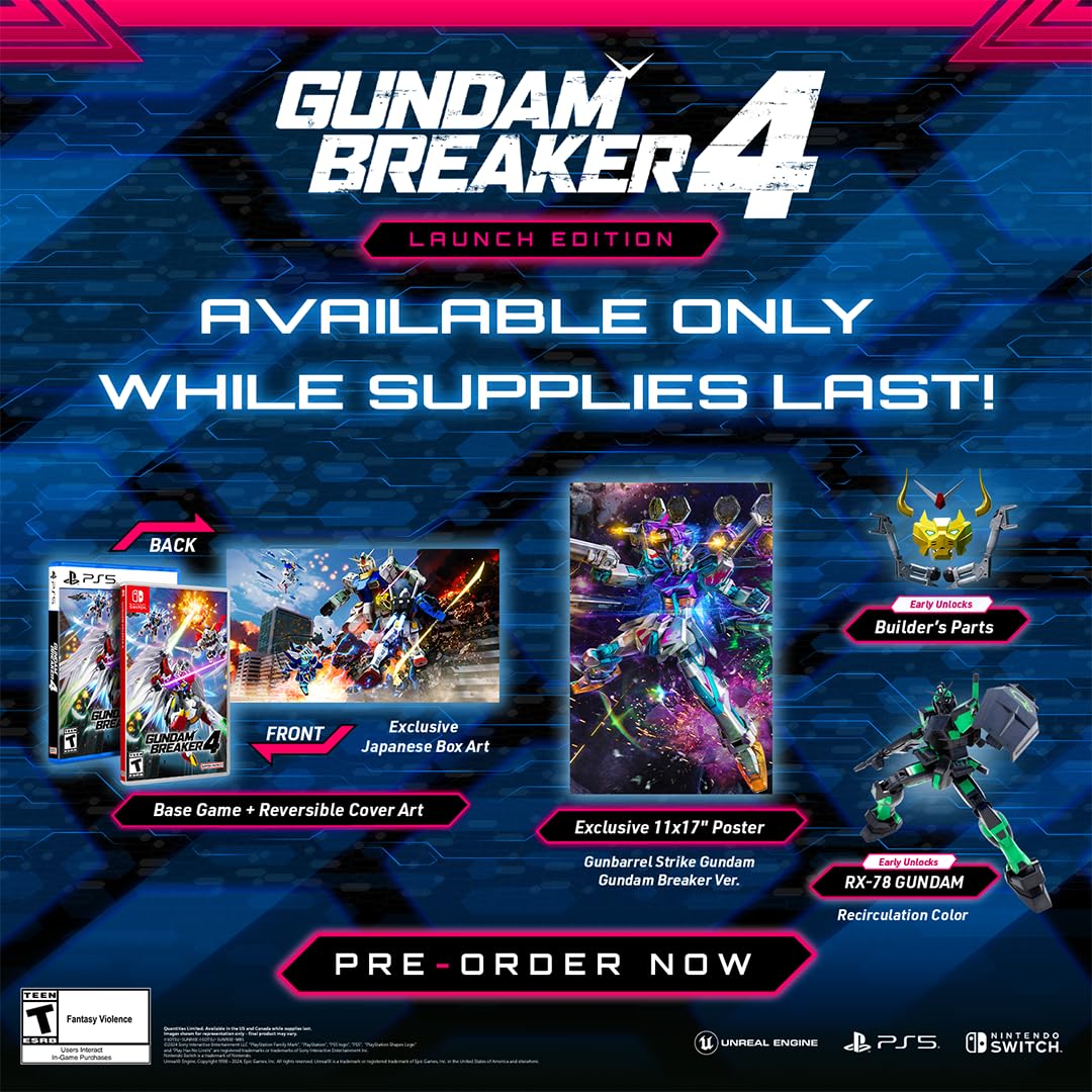 Gundam Breaker 4 Launch Edition - Switch - Game Games - A Loja Mais POP ...