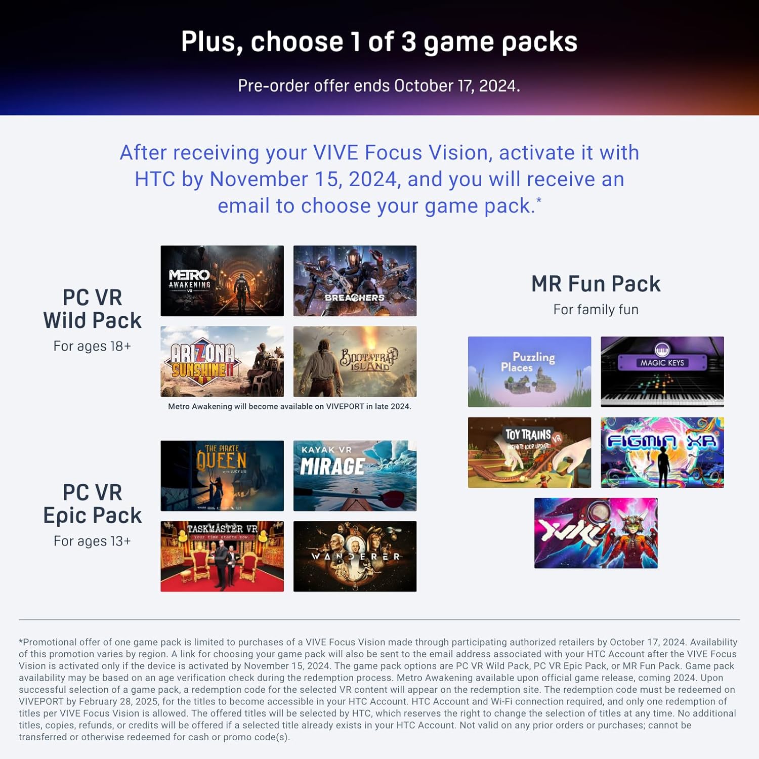 HTC Vive Focus Vision Bundle w/ Streaming Kit PC VR - Game Games - A ...