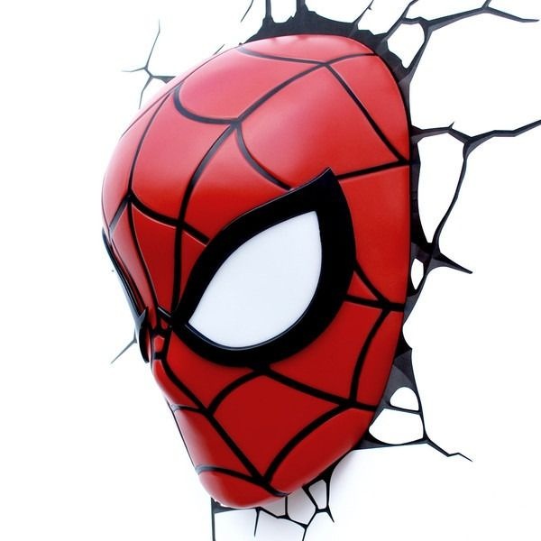 Máscara Homem Aranha Spiderman 3d Art Luminária Avengers - Game Games ...