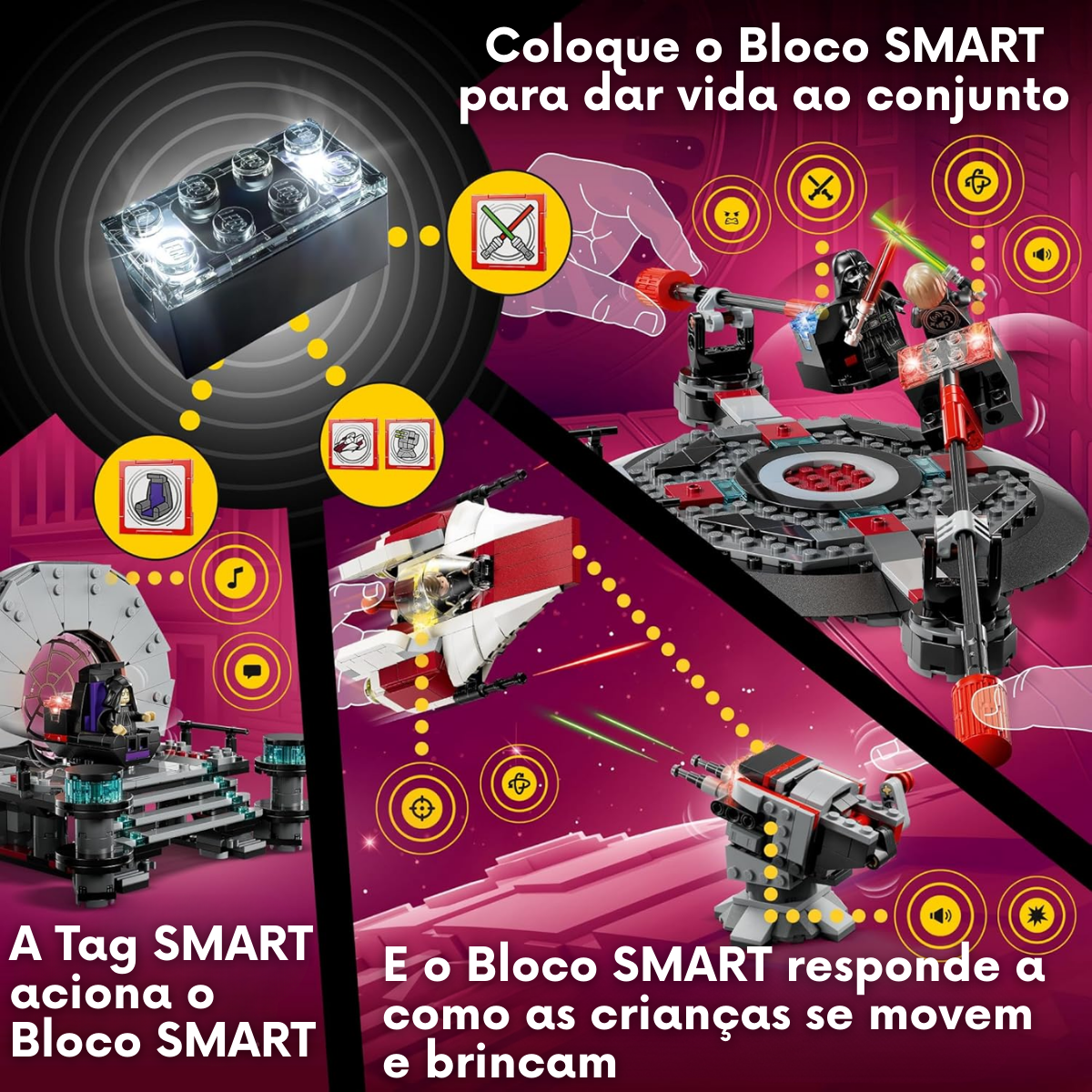 LEGO Star Wars Smart Play Throne Room Duel & A-Wing - 75427 - Game ...