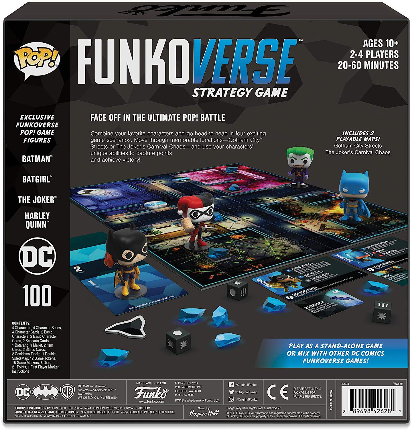 Funko Pop Funkoverse Strategy Game DC Batman Base Set - Inglês - Game ...
