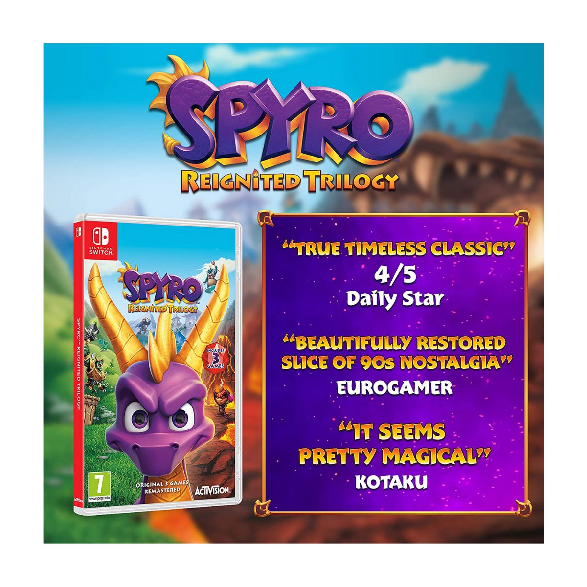 Spyro Reignited Trilogy - Switch - Game Games - A Loja Mais POP do ...